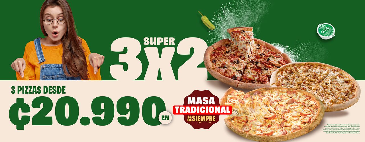 🥇 Pizzería Online » Pizza Delivery Papa John's Costa Rica