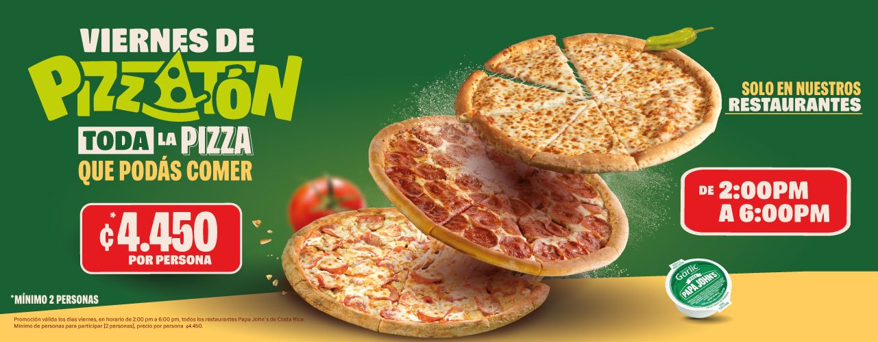 🥇 Pizzería Online » Pizza Delivery Papa John's Costa Rica